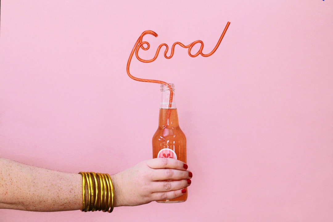 Bachelorette Party Straws Personalized Straw Name Crazy Straw ...