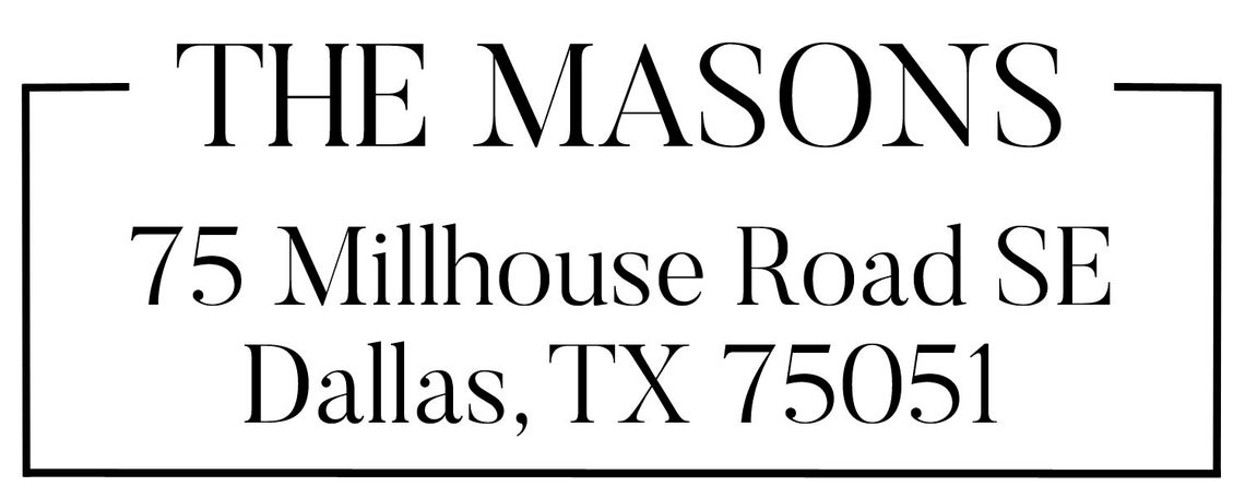 Custom Self-inking Address Stamp, Family Return Address Stamp ...