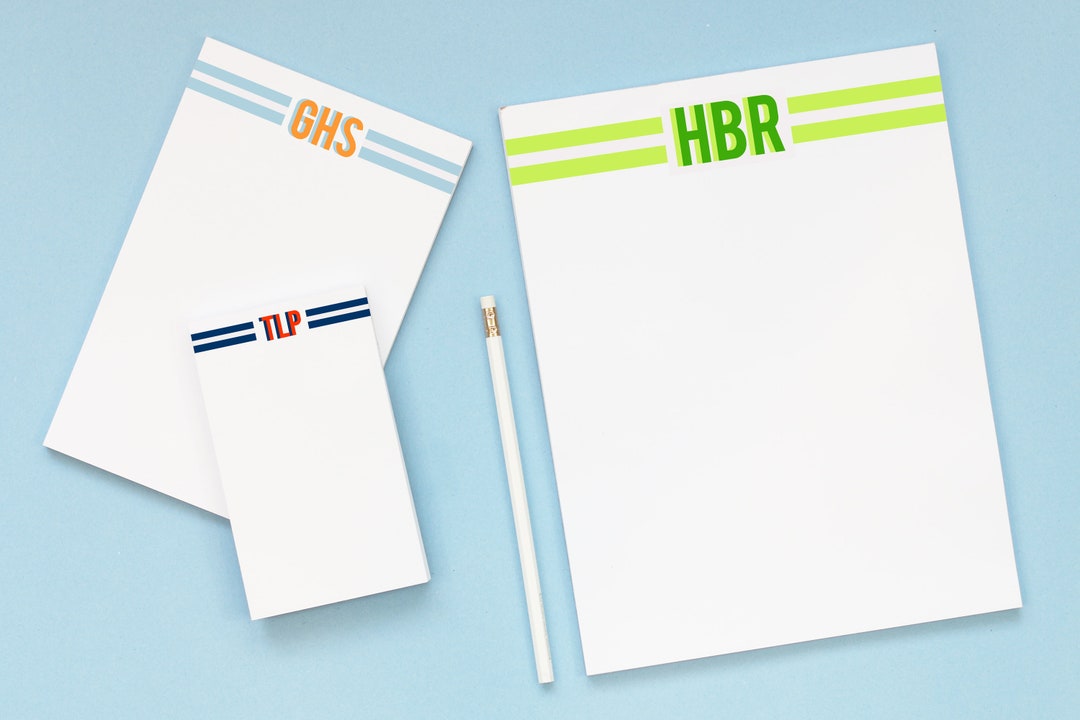 Personalized Monogram Notepads - Custom Note Pad for Boys - Boys ...
