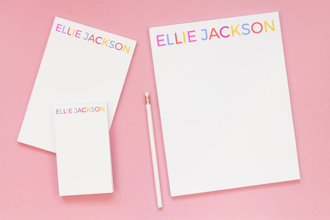 Girls Notepads- Personalized Notepad for Girls- Kids Stationary Set ...
