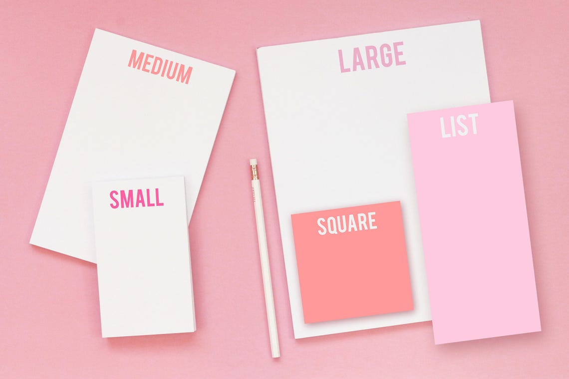 Personalized Notepad With Wavy Border, Custom Teacher Note Pad - Etsy