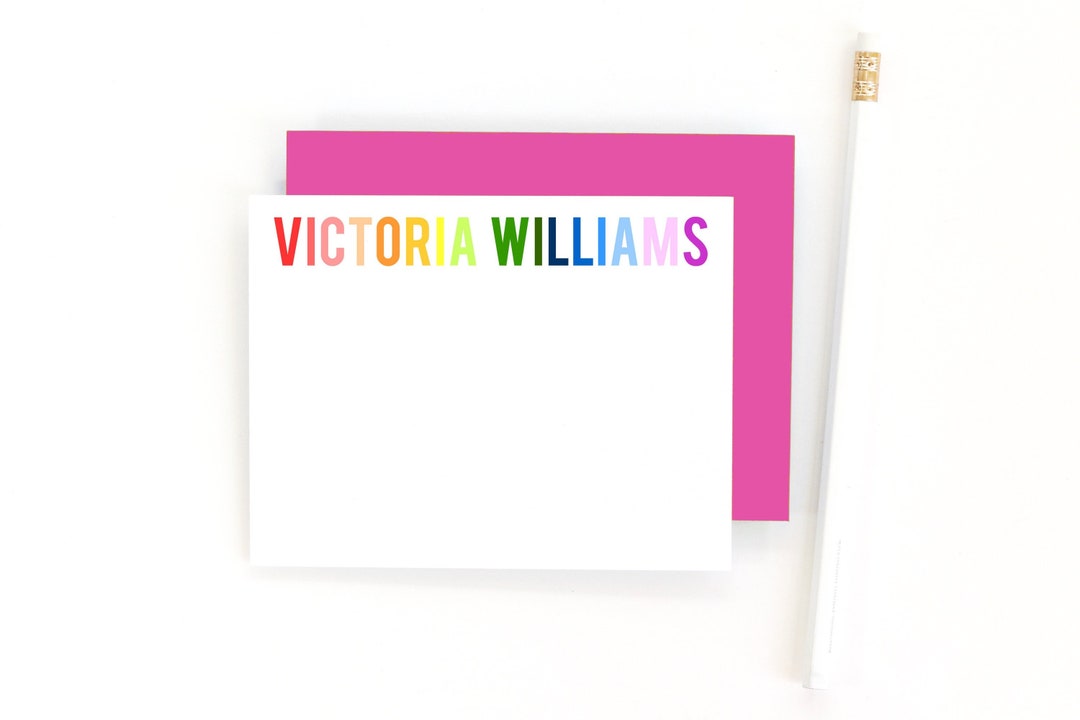 Girls Personalized Stationary, Custom Stationery Set, Kids Notecards ...