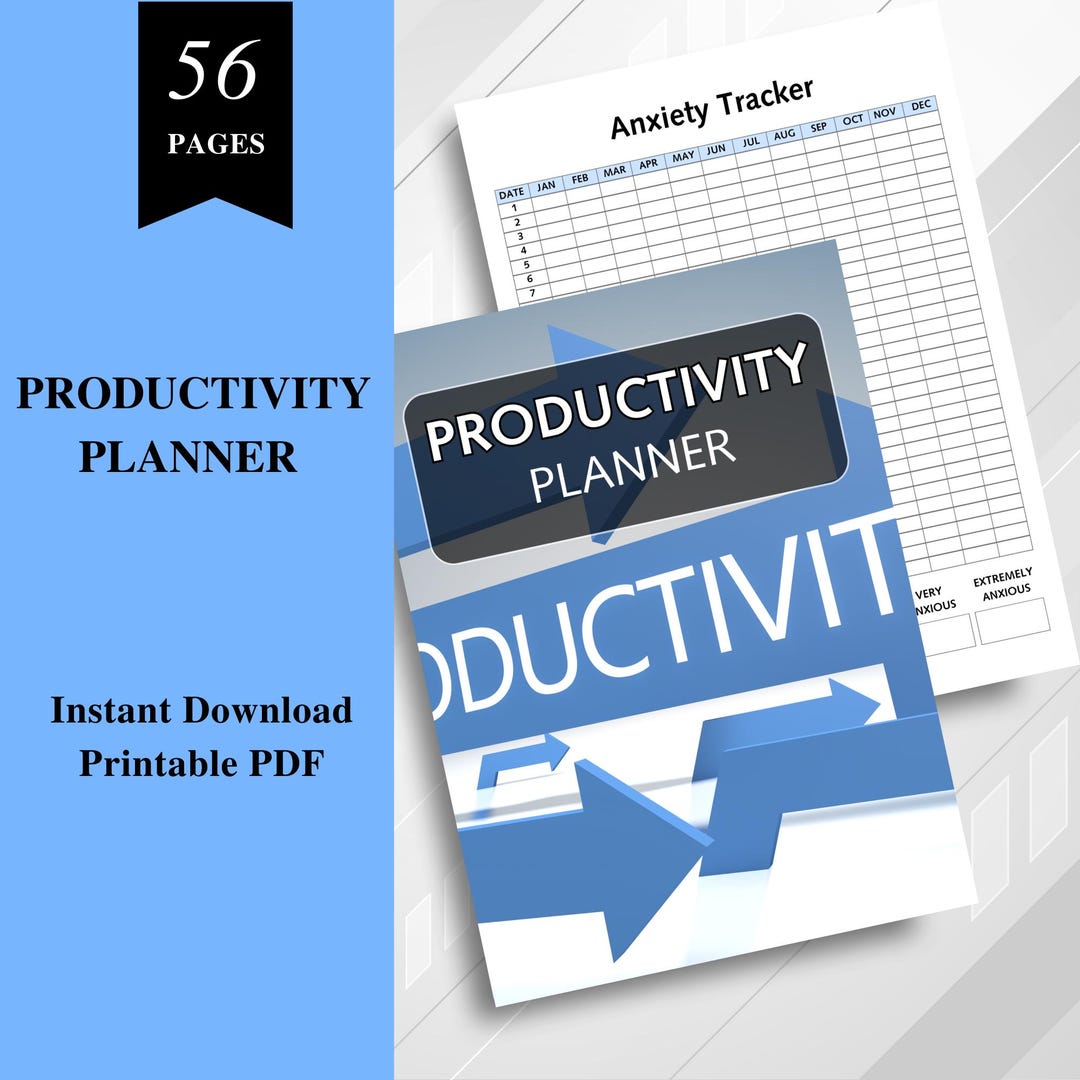 Productivity Planner | Daily, Weekly, Monthly Organizer (PDF Printable ...