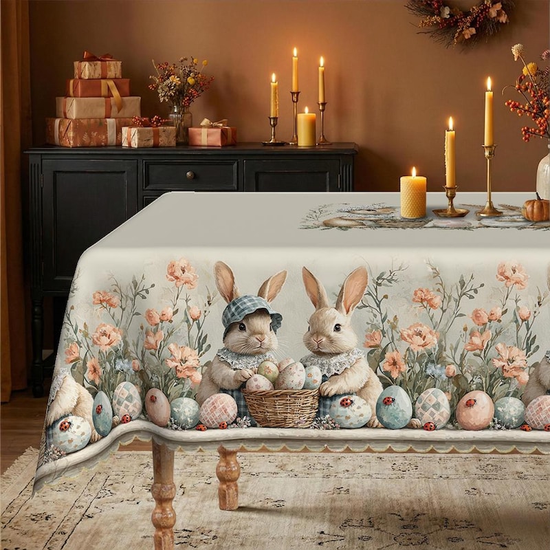 Easter Rabbit Tablecloth - Etsy