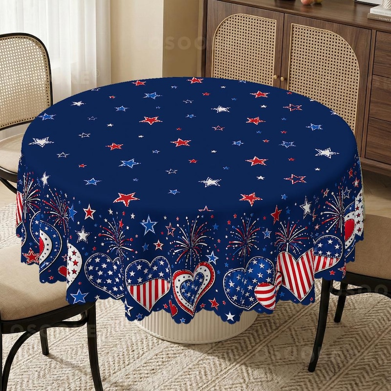 Vintage July 4 Tablecloth - Etsy