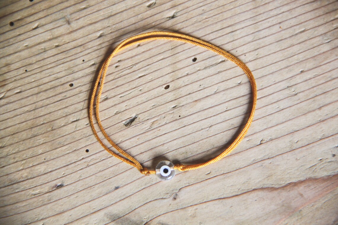 Evil Eye String Bracelet / Mustard String Bracelet / - Etsy