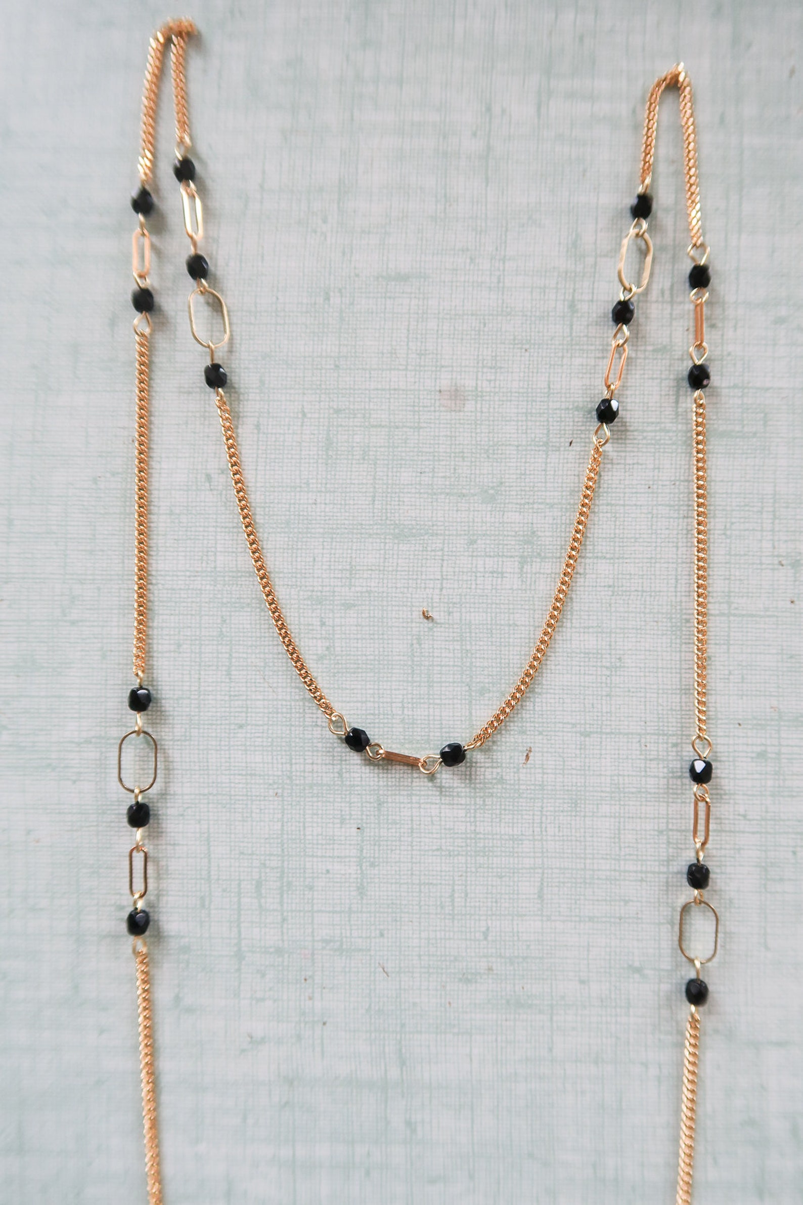 Sautoir noir sautoir perlé sautoir années 30 bijoux - Etsy France