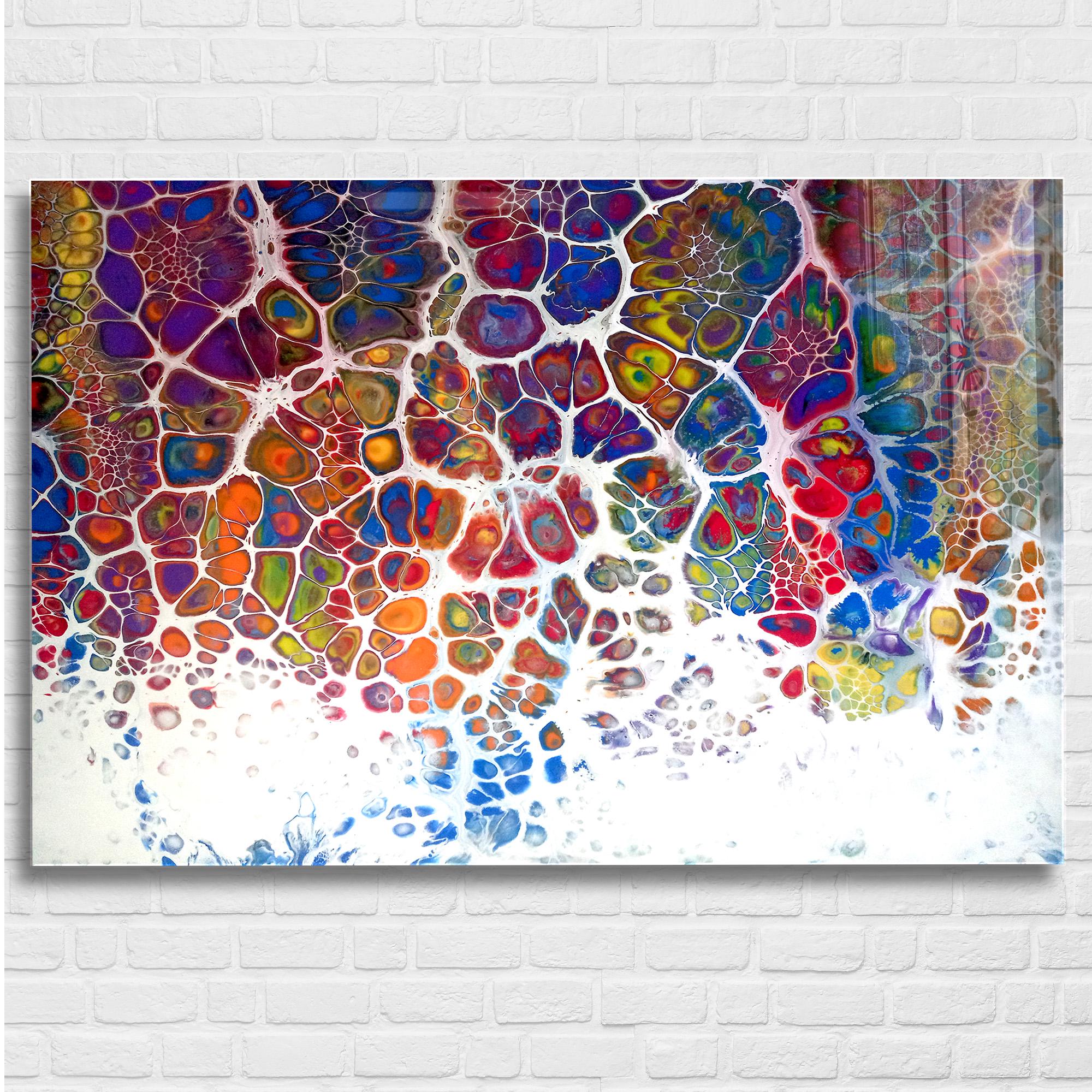 Tempered Glass Wall Art - Extra Large Wall Art - Luxury Abstract Pour ...