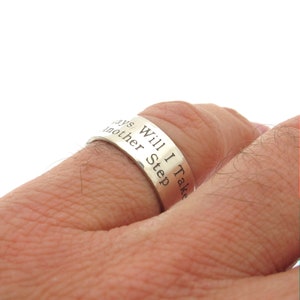 Secret Message Ring Men 925 Sterling Silver Ring for Men Customized ...