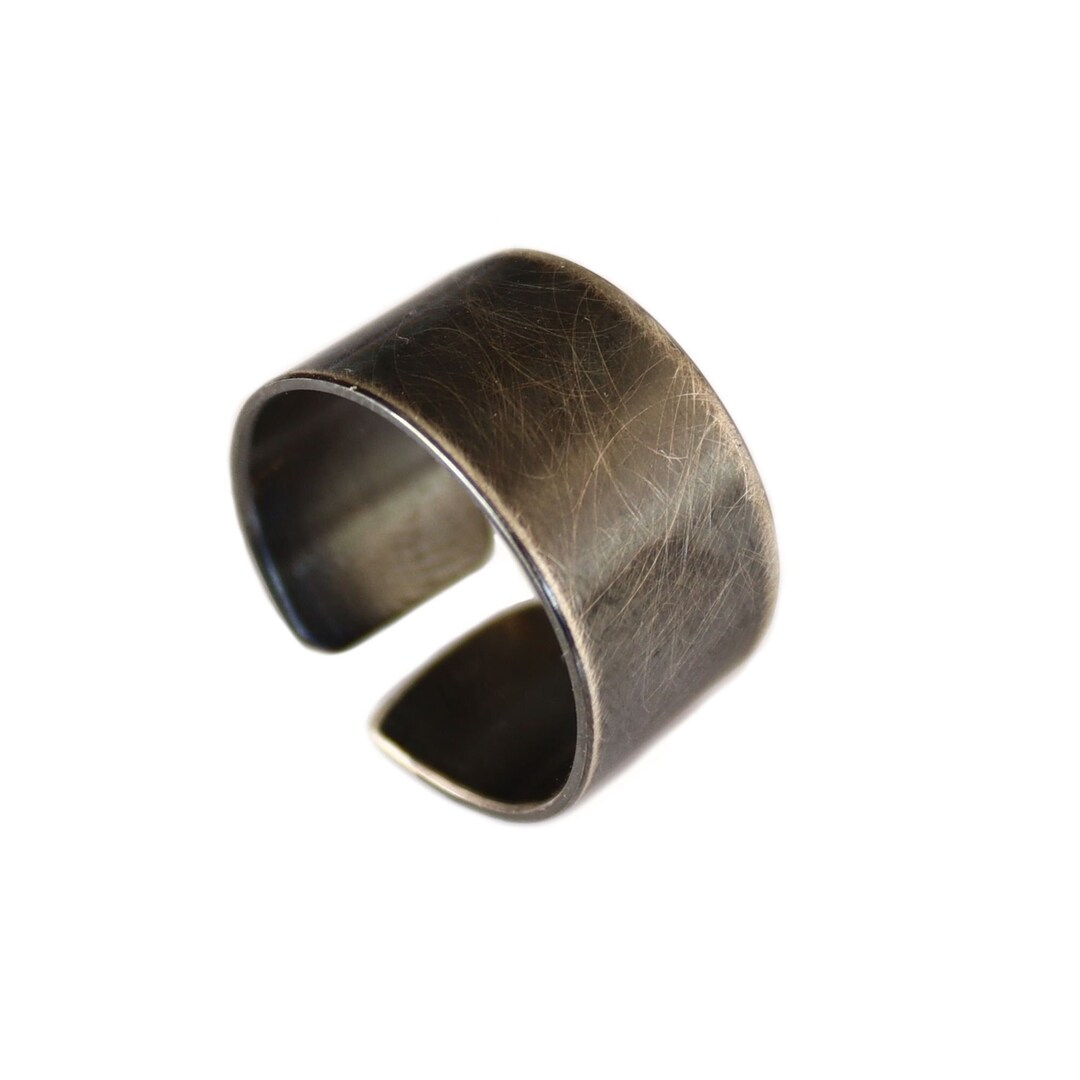Rustic Mens Band - Distressed Ring - Mens Rustic Ring - Rustic Sterling ...