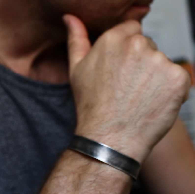 Rustic Mens Bracelet Custom Cuff Bracelet for Men Hidden - Etsy