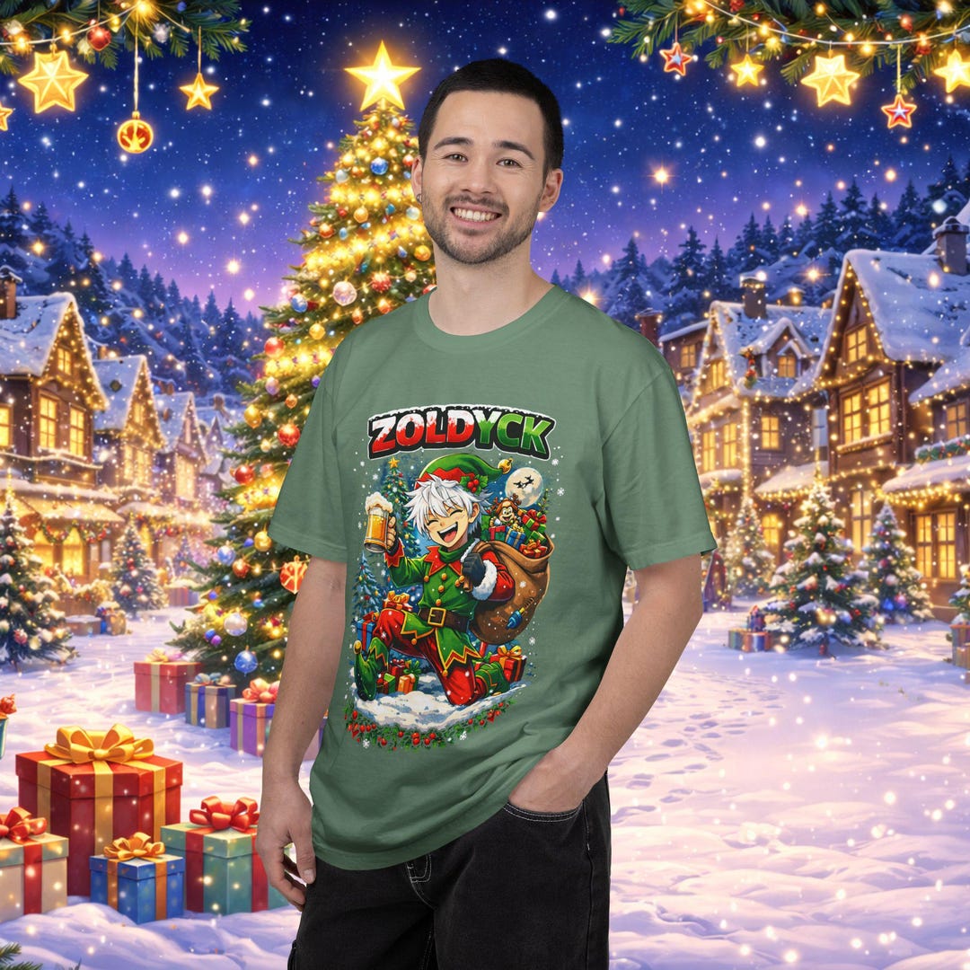 Killua Zoldyck Elf Santa T-shirt | Hunterxhunter Tee - Etsy