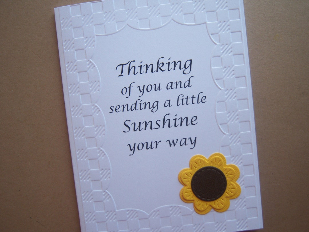 Sunflower Thinking of You Card - Etsy