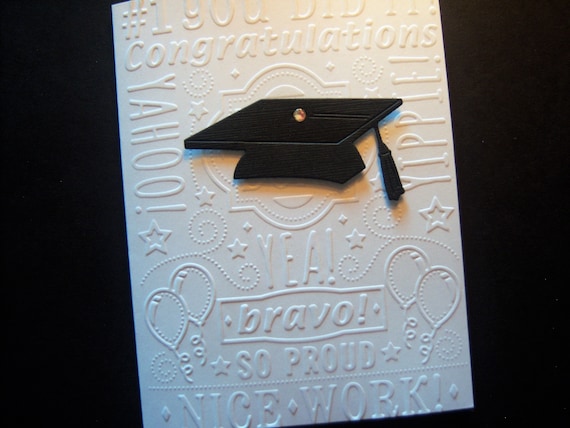 Embossed Graduation Card - Etsy