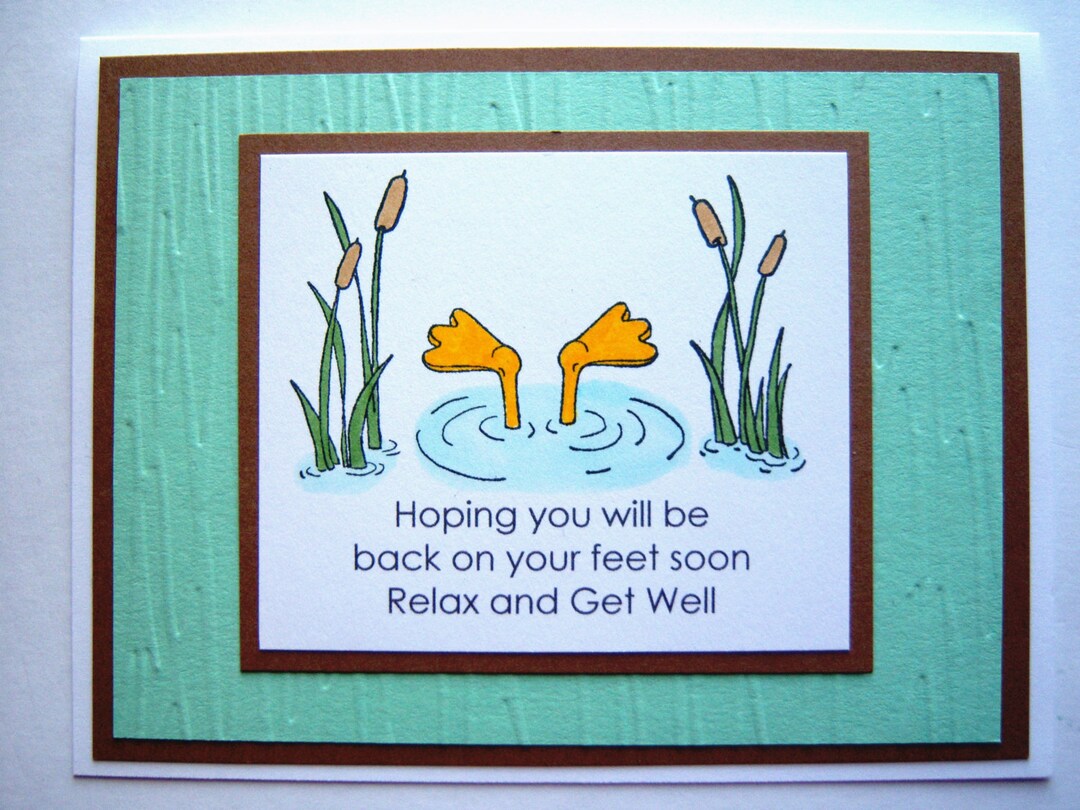 Duck Under Water Get Well Card - Etsy
