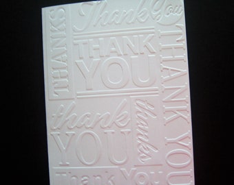 Embossed Thank You Cards Set of 6 - Etsy