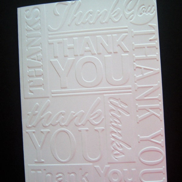 Embossed Thank You - Etsy