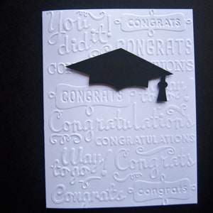 Congratulations Embossed Graduation Card - Etsy