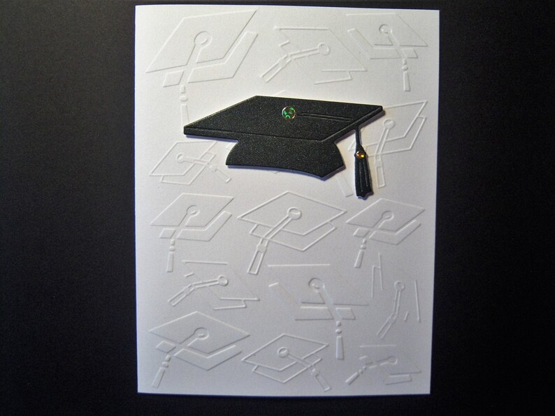 Embossed Graduation Caps Card | Etsy