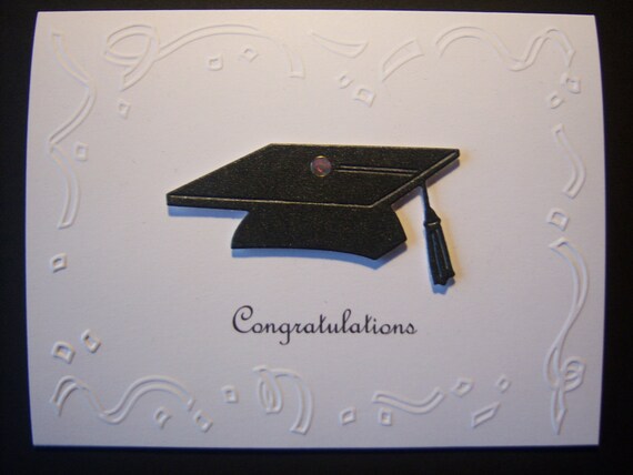 Embossed Confetti Graduation Card | Etsy