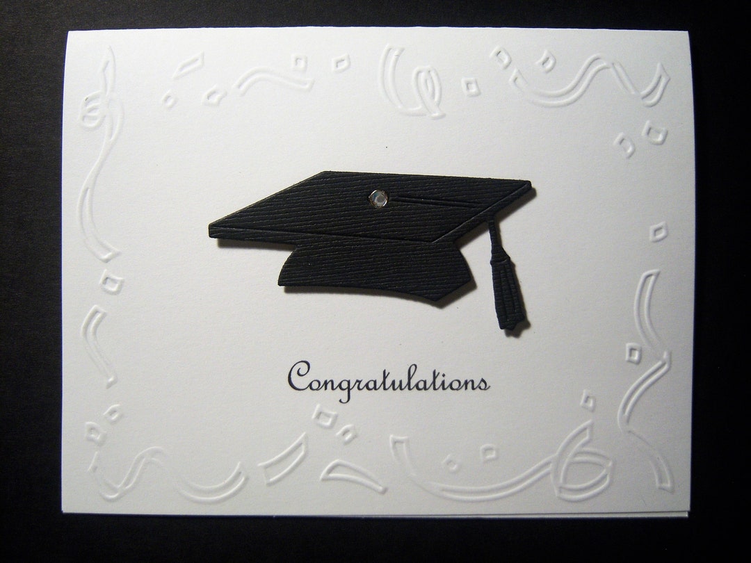 Embossed Confetti Graduation Card - Etsy
