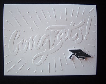 Handmade Graduation Card, Congratulations, Lined Embossed Envelope - Etsy