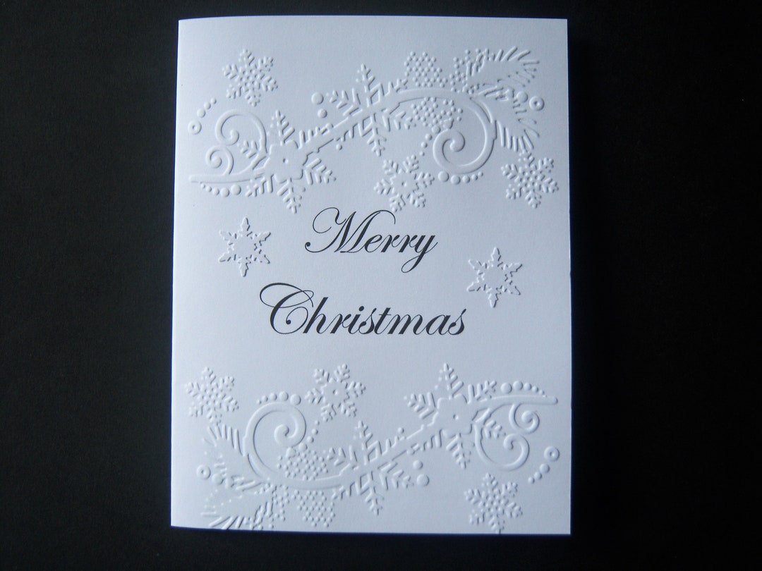 Set of 10 Embossed Elegant Snowflakes Christmas Cards - Etsy