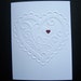 Set of 6 Embossed Lace Heart Valentine Cards - Etsy