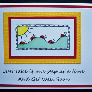 Trail of Ladybugs Get Well Card - Etsy