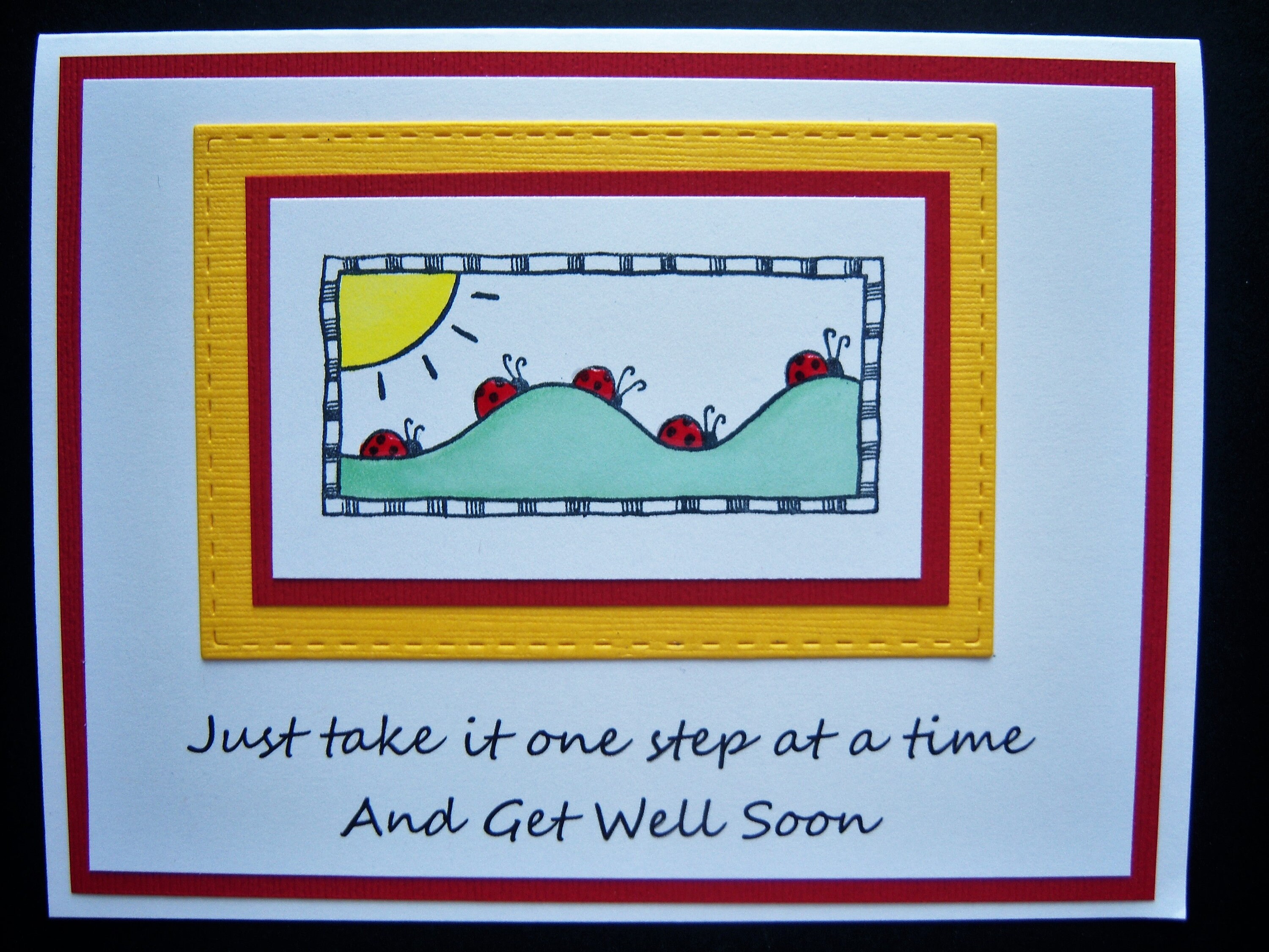 Trail of Ladybugs Get Well Card - Etsy