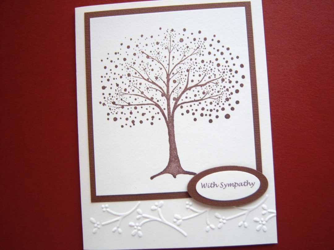 Dotted Bare Tree Sympathy Card - Etsy