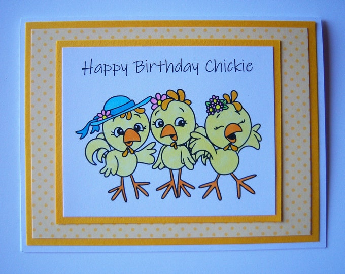 Chicks Birthday Card - Etsy