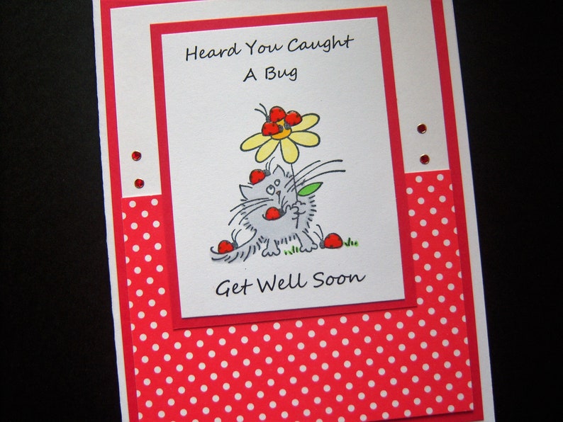 Fluffy With Ladybugs Get Well Card - Etsy