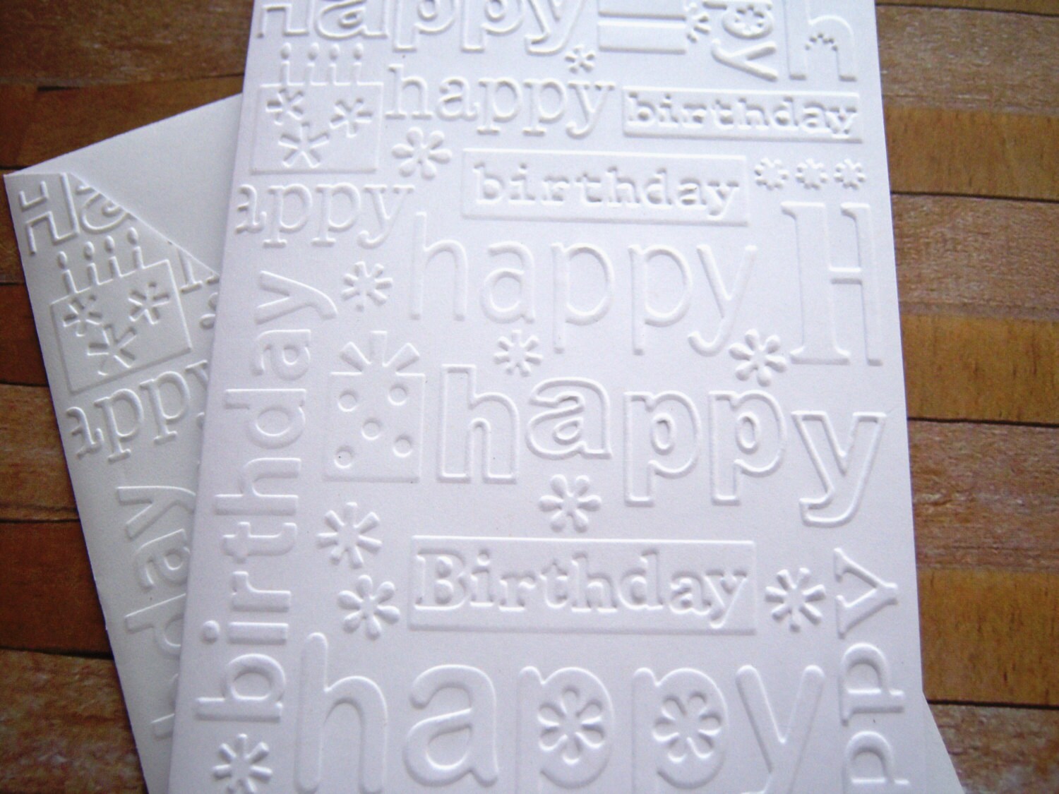 Set of 5 Embossed Birthday Cards - Etsy