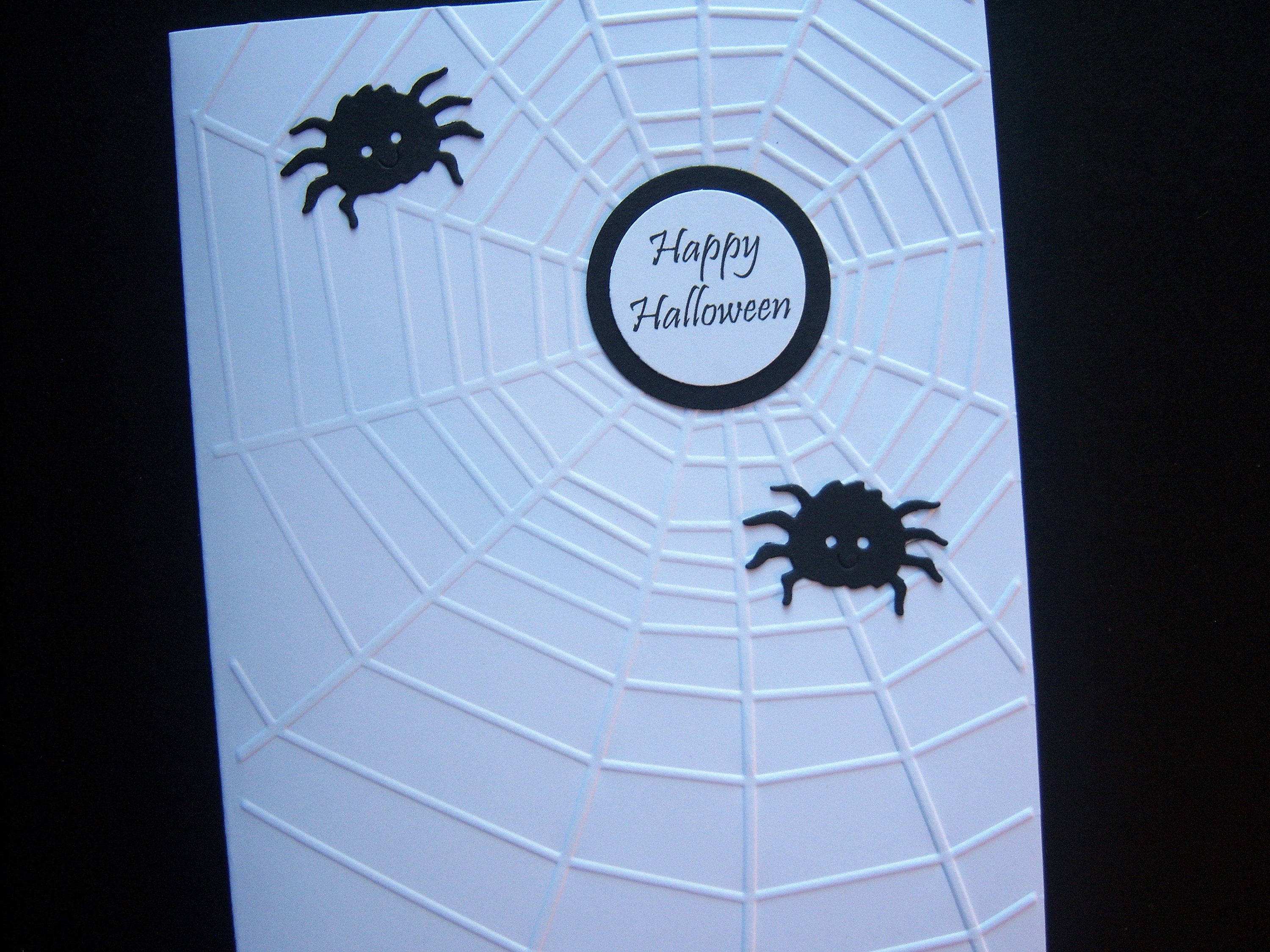 Set of Five Spooky Spiders on Embossed Web Halloween Cards - Etsy