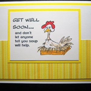Chicken Soup Get Well Card - Etsy