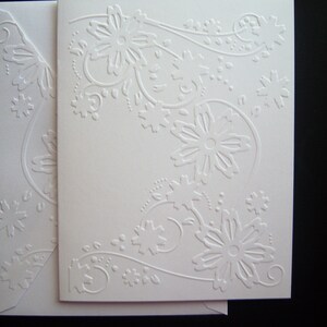 Set of Six Embossed Flower Garden Cards - Etsy