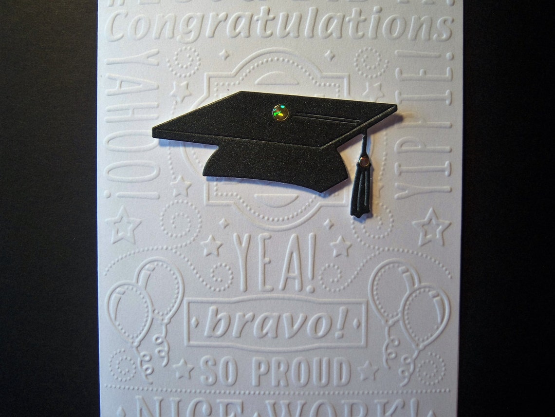 Embossed Graduation Card | Etsy