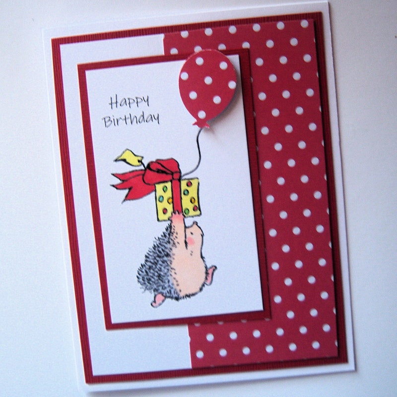 Handmade Hedgehog Cards - Etsy