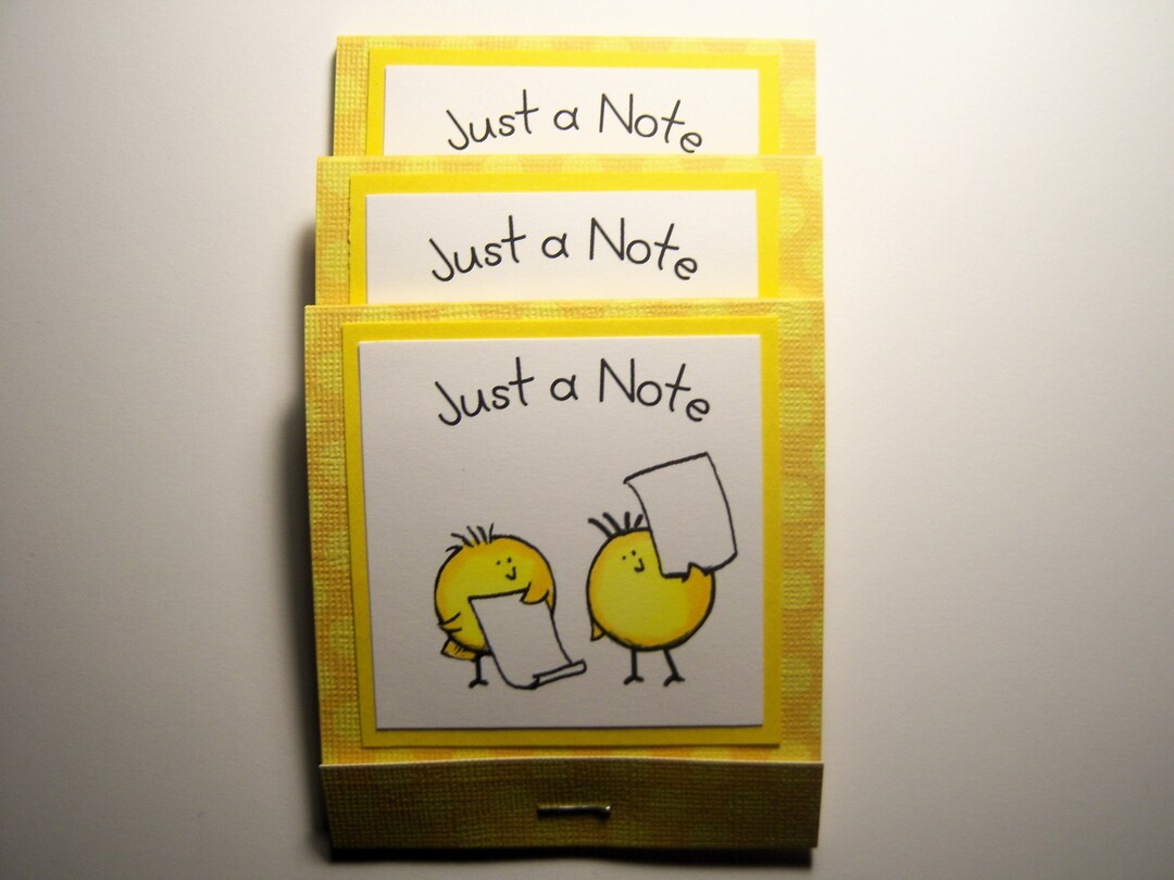 Set of Three Silly Chicks Matchbook Sticky Notes - Etsy