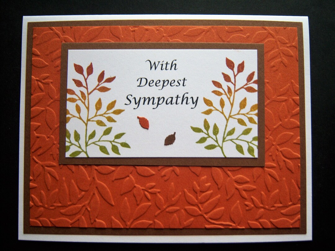 Gentle Leaves Sympathy Card - Etsy