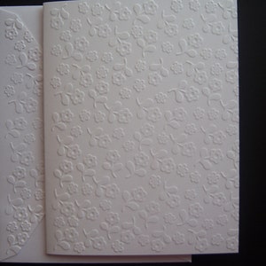 Set of Six Embossed Flower Garden Cards - Etsy