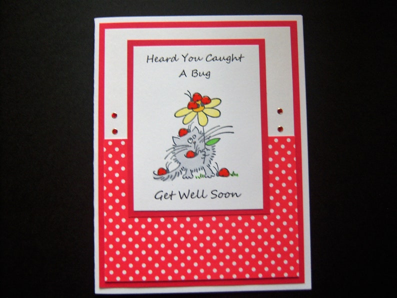 Fluffy With Ladybugs Get Well Card - Etsy