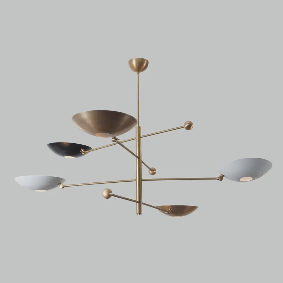 Five Shade Sputnik Ceiling Pendant Light Fixture – Mid-century Modern ...