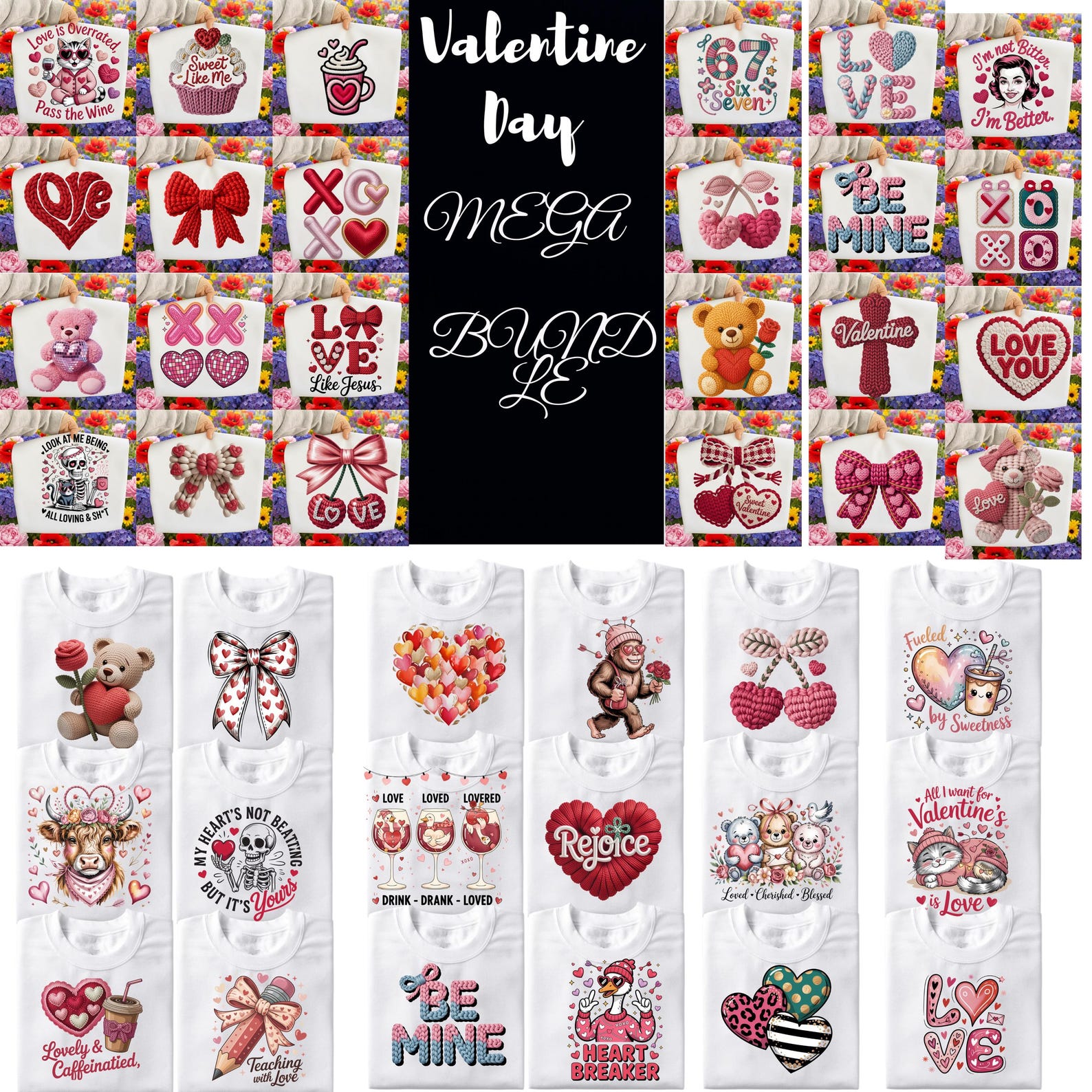 300+ Valentine Mega Png Bundle, Valentine Love Letter Bundle, XOXO ...