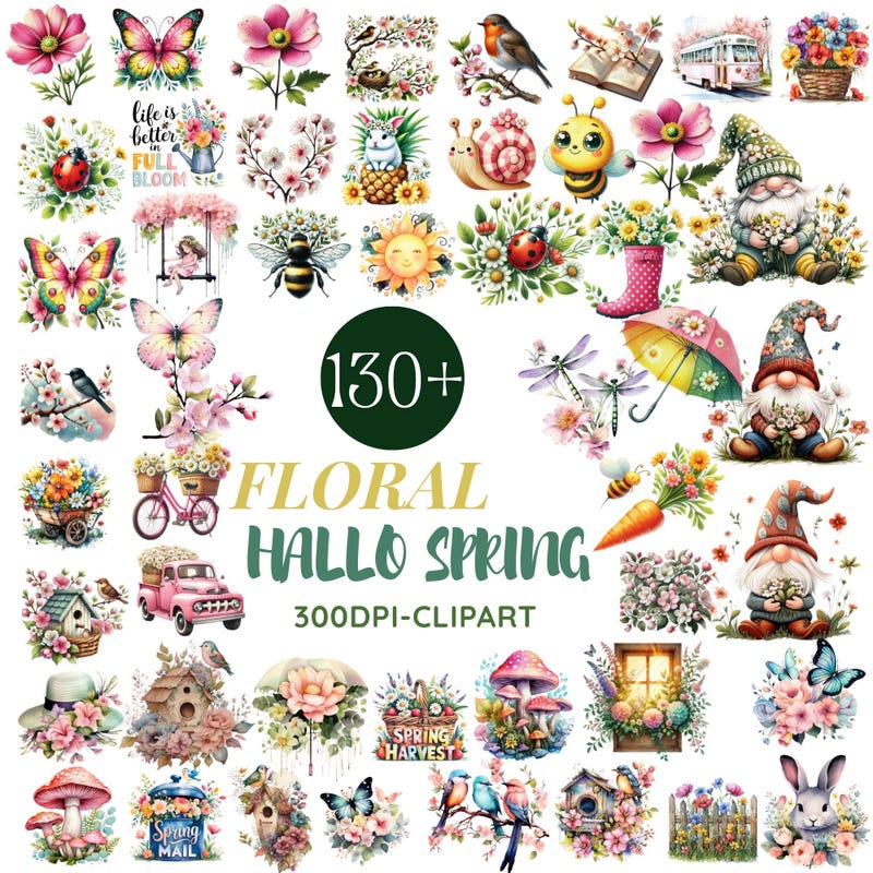 Png Spring Design Bundle - Etsy