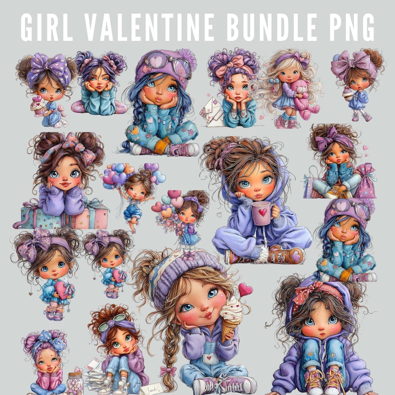 Valentine Quirky Clipart - Etsy