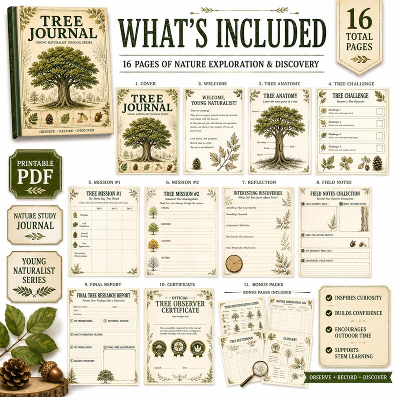 Tree Journal for Kids | Nature Study Journal | Homeschool Science ...