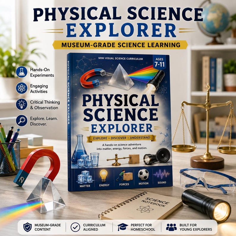 Physical Science Explorer | Unit Study Printable | Force and Motion ...