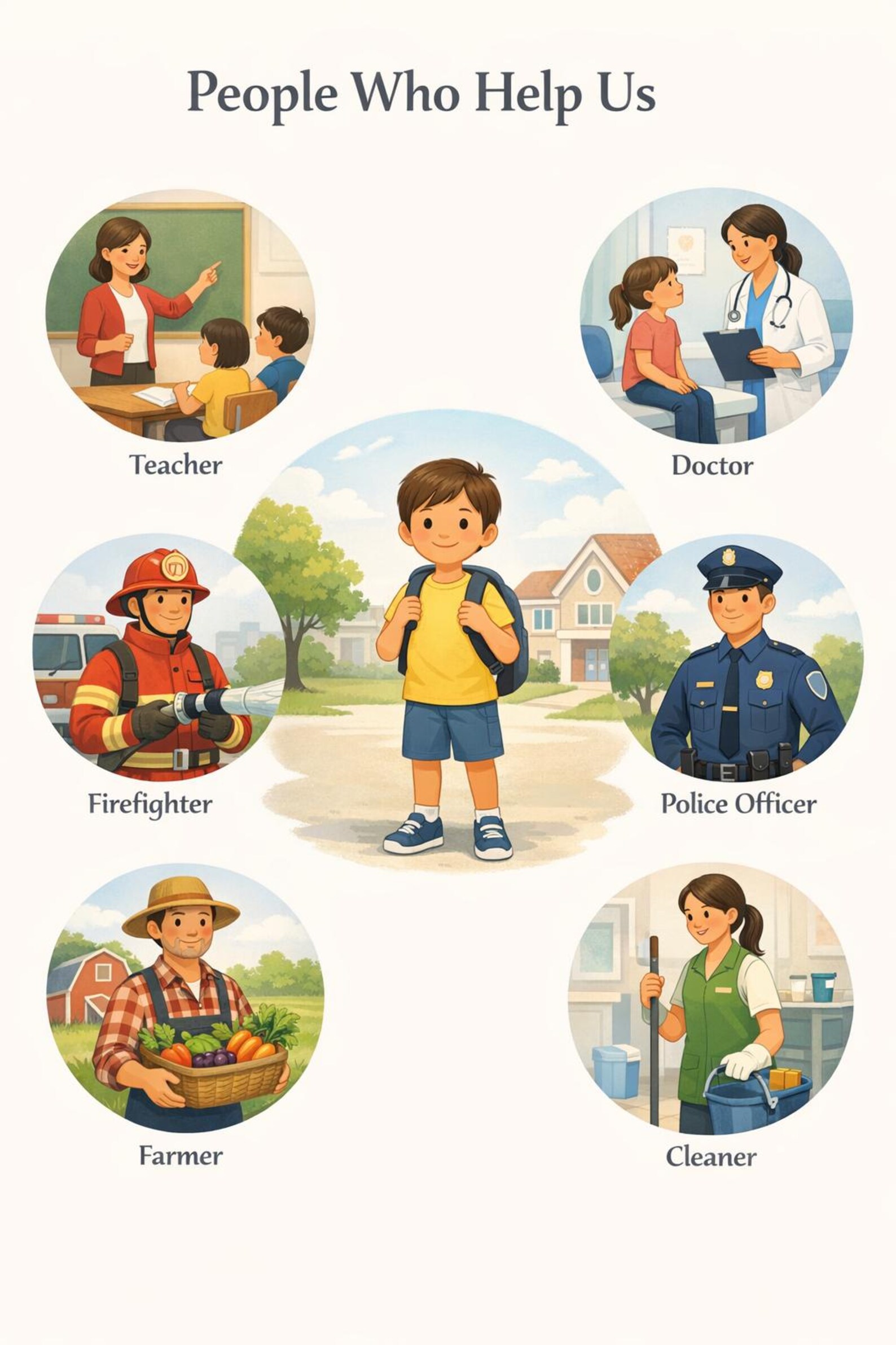 People Who Help Us | Community Helpers Educational Poster for Kids - Etsy